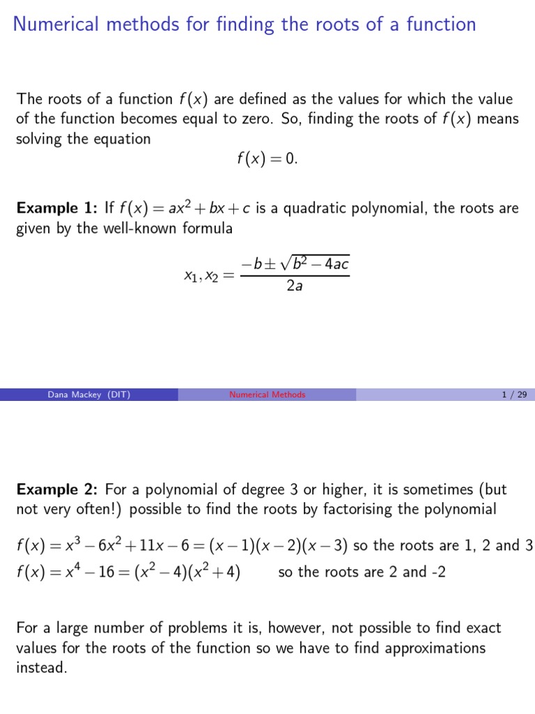 Roots | PDF | Numerical Analysis | Polynomial