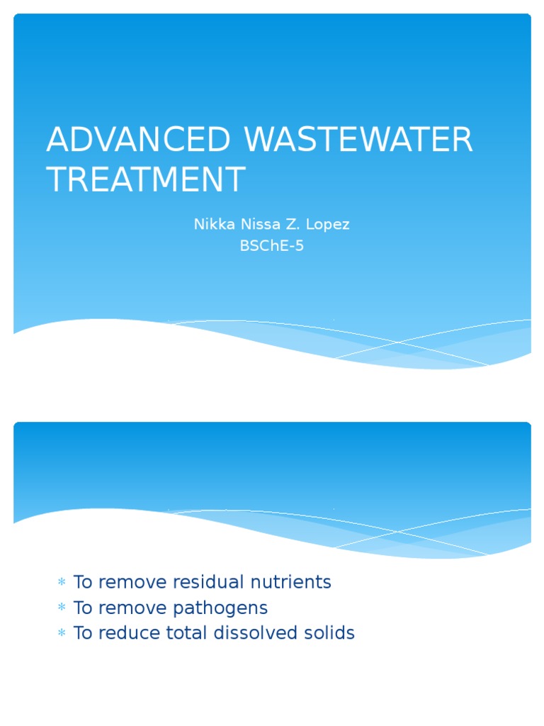 Advanced Wastewater Treatment Methods | PDF | Sewage Treatment ...