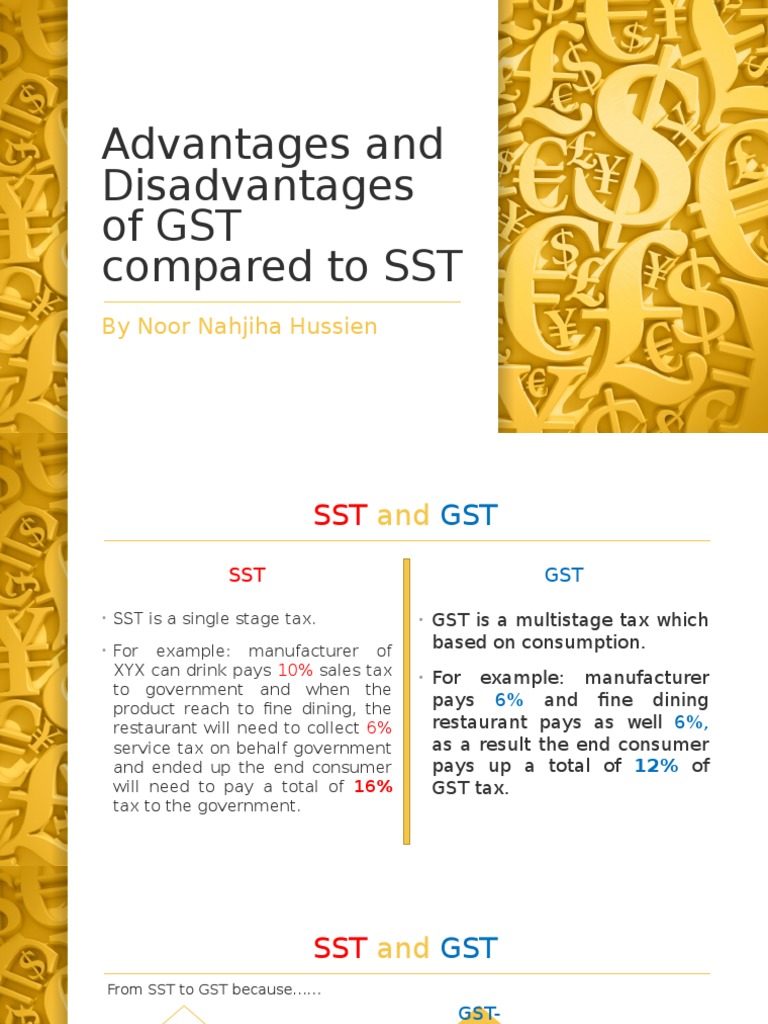 GST vs SST: Pros and Cons Explained | PDF