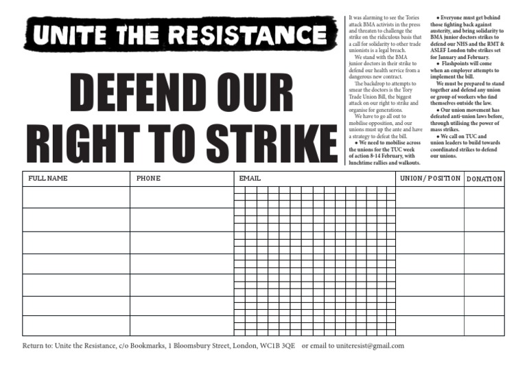 Defend Our Right to Strike: Unite Now | PDF
