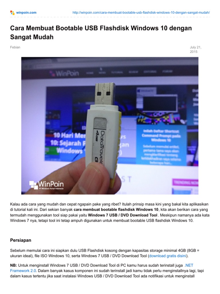 Cara Membuat Bootable USB Flashdisk Windows 10 Dengan Sangat Mudah ...