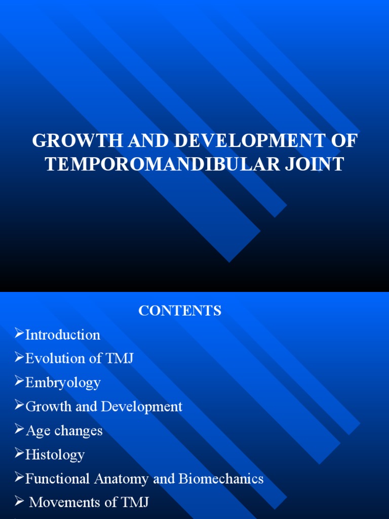 Growth and Dev TMJ | PDF | Jaw | Animal Anatomy
