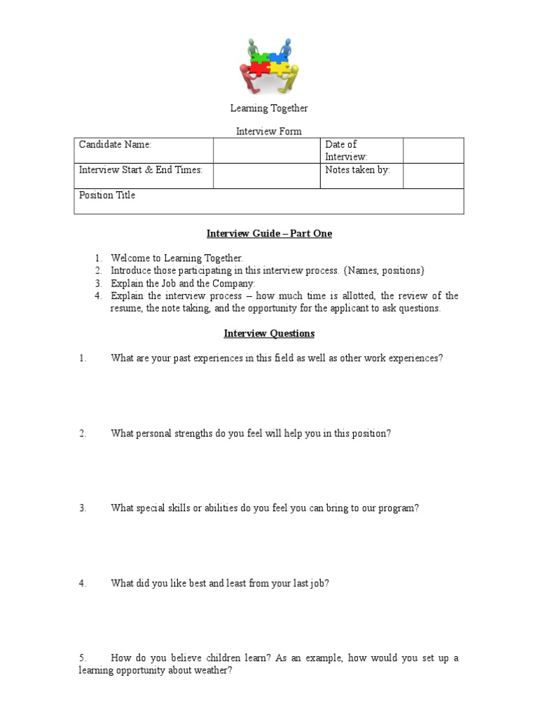 Interview Form | PDF