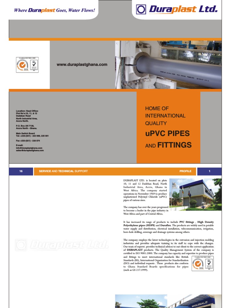 Brochure Upvc | PDF | Polyvinyl Chloride | Pipe (Fluid Conveyance)