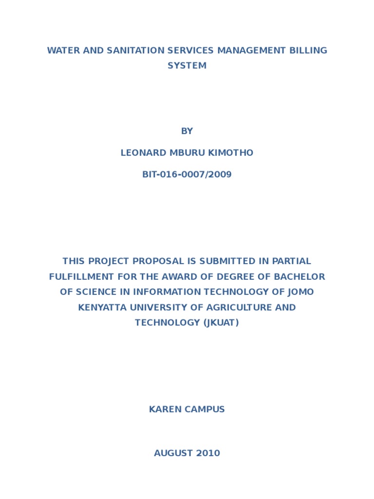 Project Proposal (Jkuat) | PDF | Object Oriented Programming | Class ...