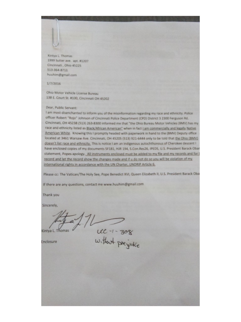 Notice To Ohio BMV | PDF