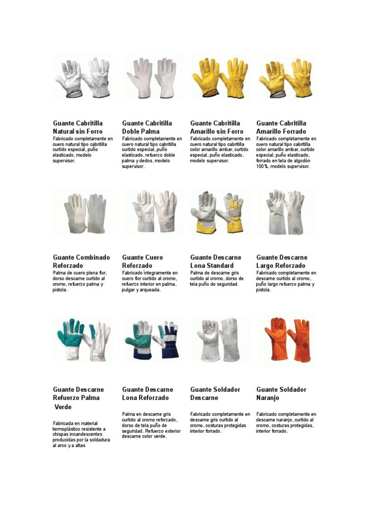 Manos, Epp. | PDF | Guante | Soldadura