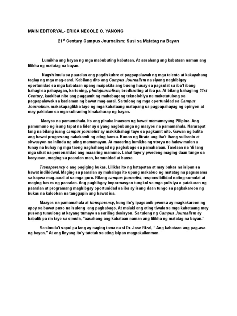 Editoryal Articles | PDF