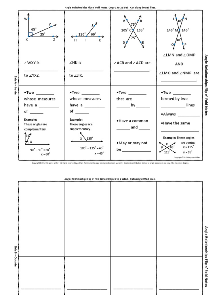 Geometry Angles Relationships