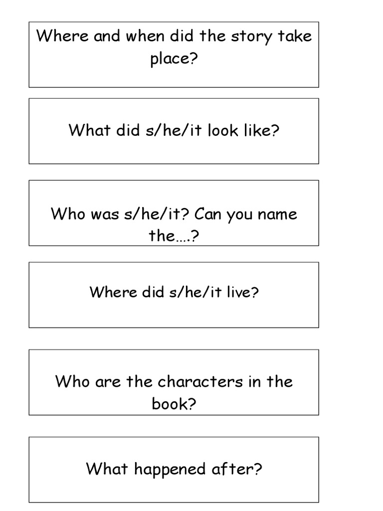 Key Questions for Story Analysis | PDF