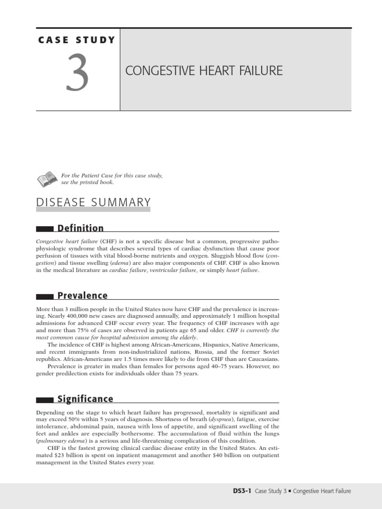 Congestive Heart Failure. Case Study Explanation | PDF | Heart Failure ...