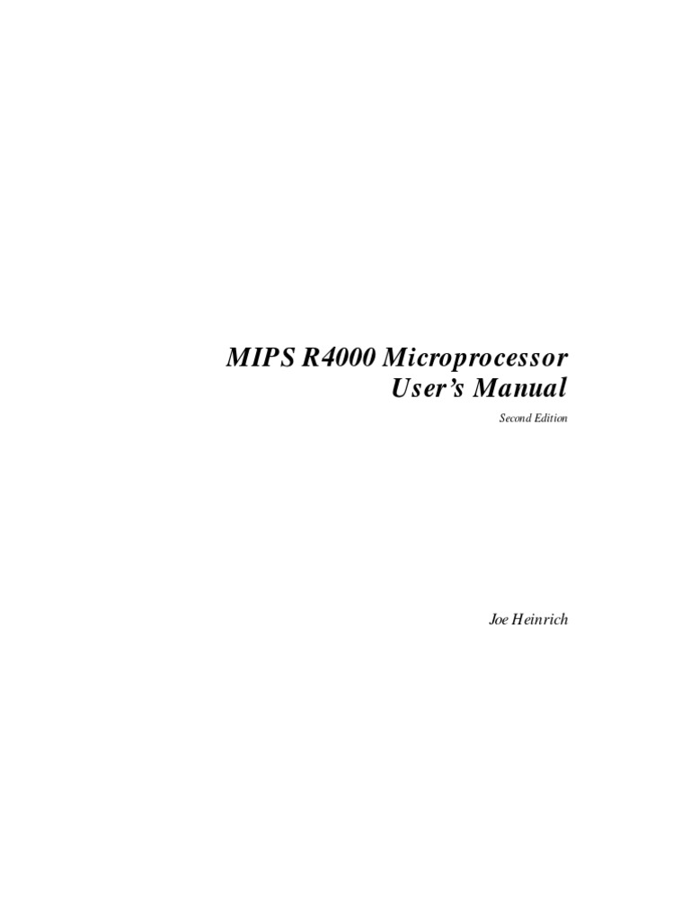 R4400 MIPS For PSX and PS2 | PDF | Mips Instruction Set | Cpu Cache