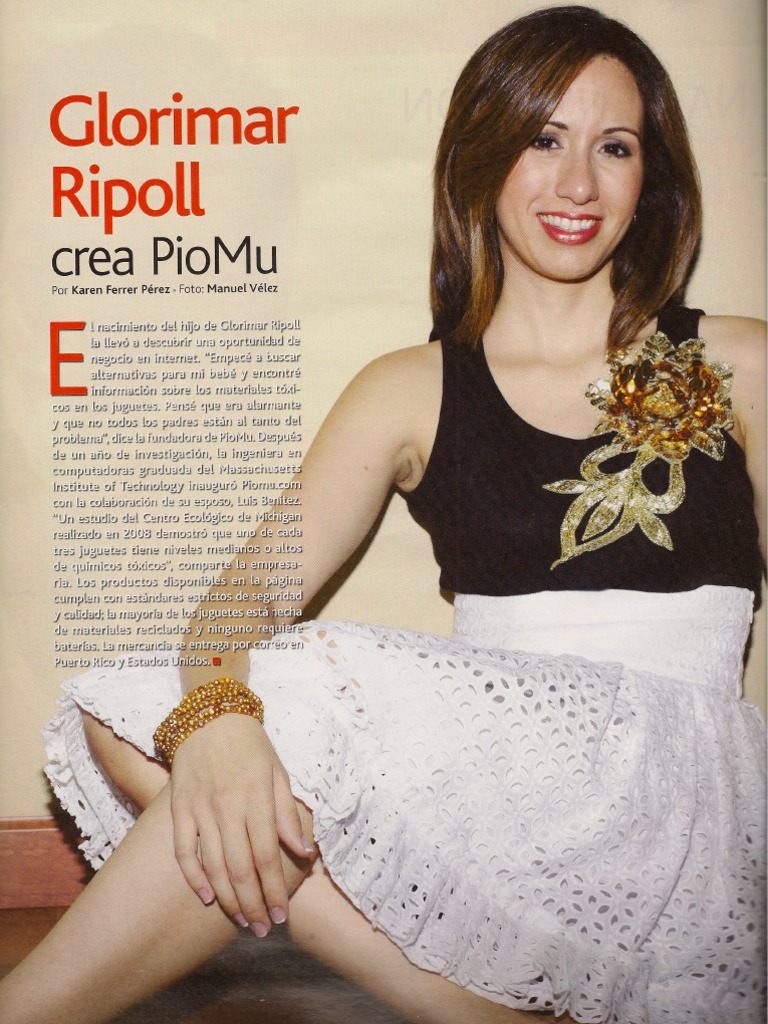 Glorimar Ripoll Crea PioMu - Revista Caras Diciembre 2009 | PDF