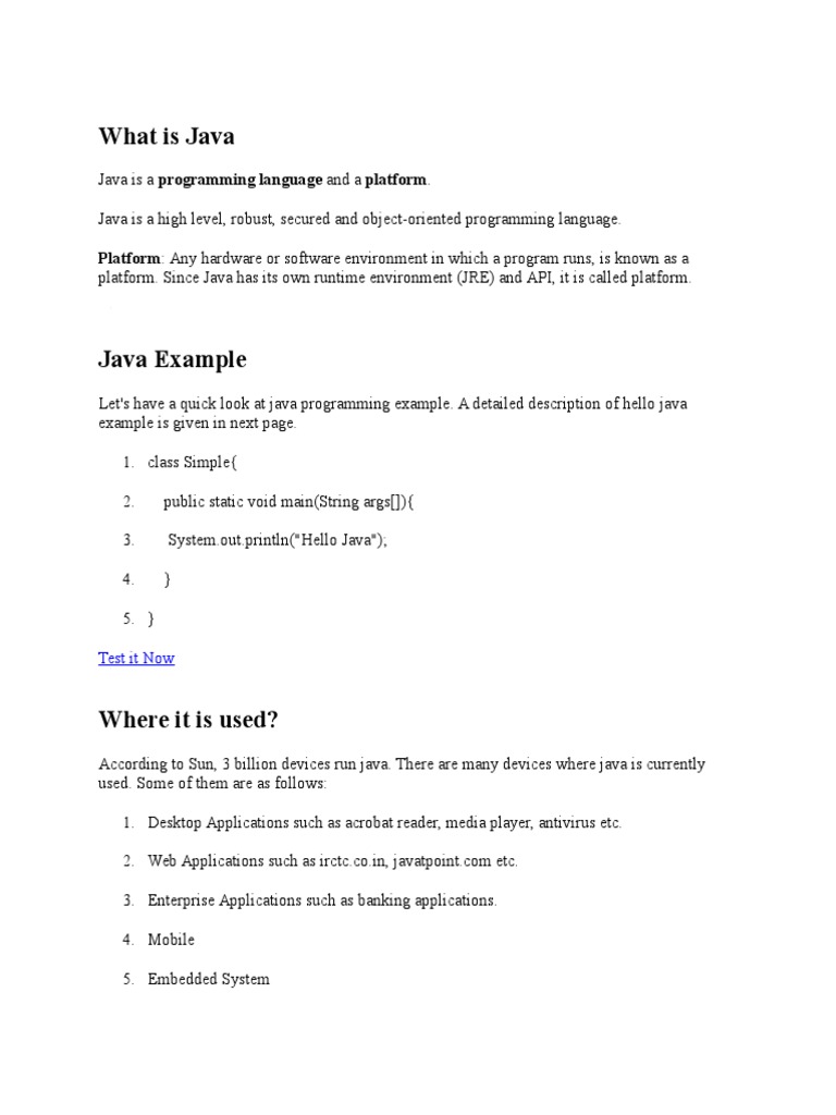 What Is Java | PDF | Java Virtual Machine | Java (Programming Language)