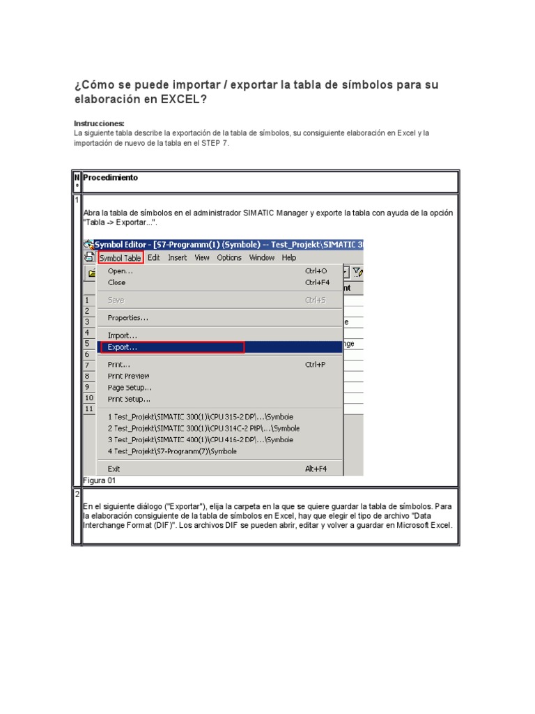Cómo Se Puede Importar y Exportar Tabla de Simbolos | PDF | Archivo de computadora | Microsoft Excel