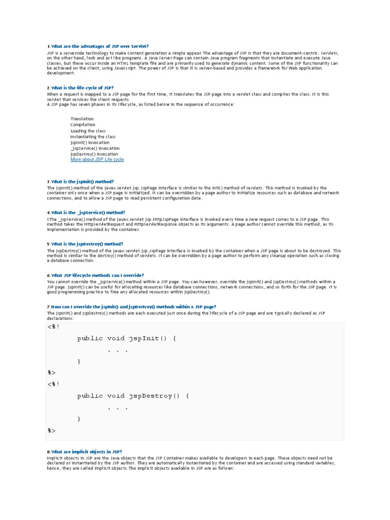 Java Servlets | PDF | Java Server Pages | Java Servlet