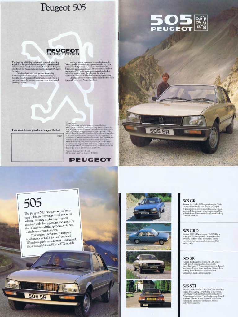 Peugeot 505 | PDF | Transmission (Mechanics) | Diesel Engine