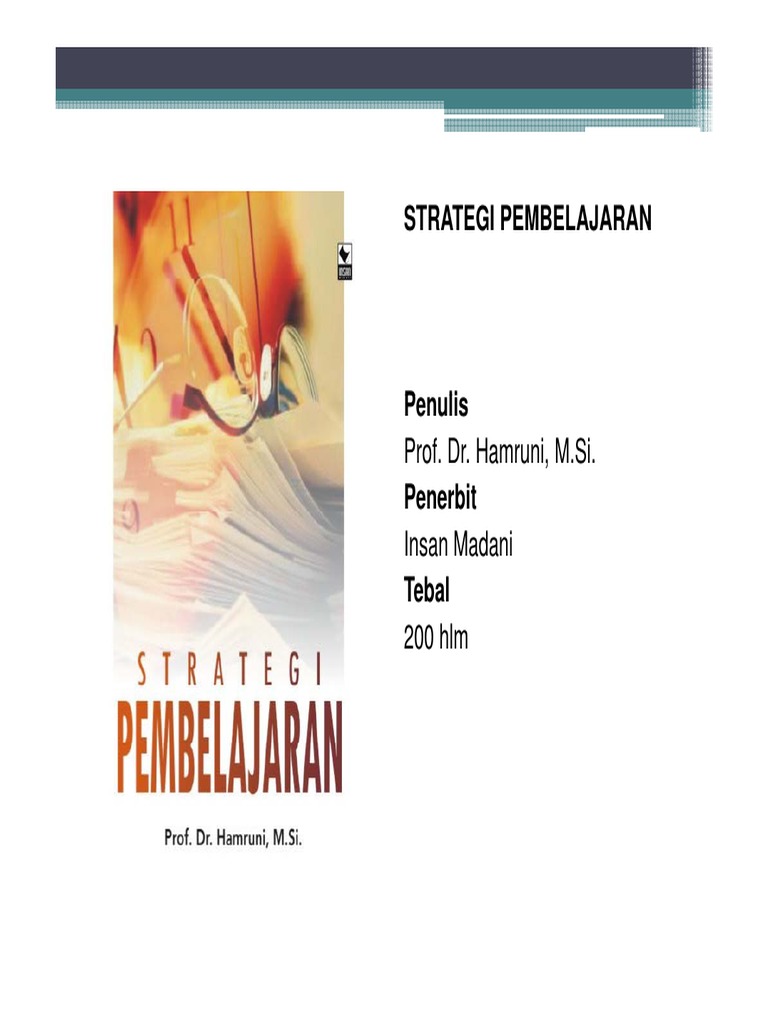 Strategi Pembelajaran PDF | PDF