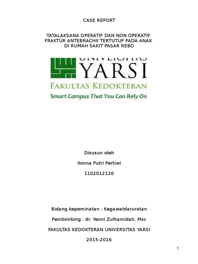Fraktur Antebrachii Tertutup | PDF
