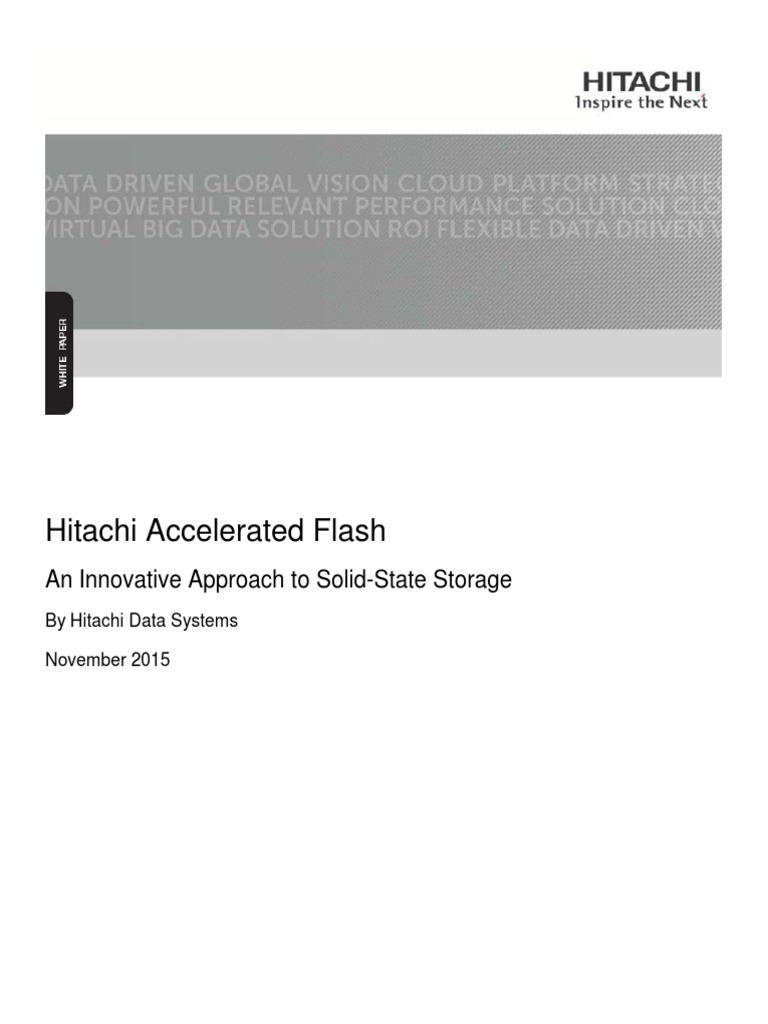 Hitachi White Paper Accelerated Flash Storage | Download Free PDF | Flash Memory | Solid State Drive