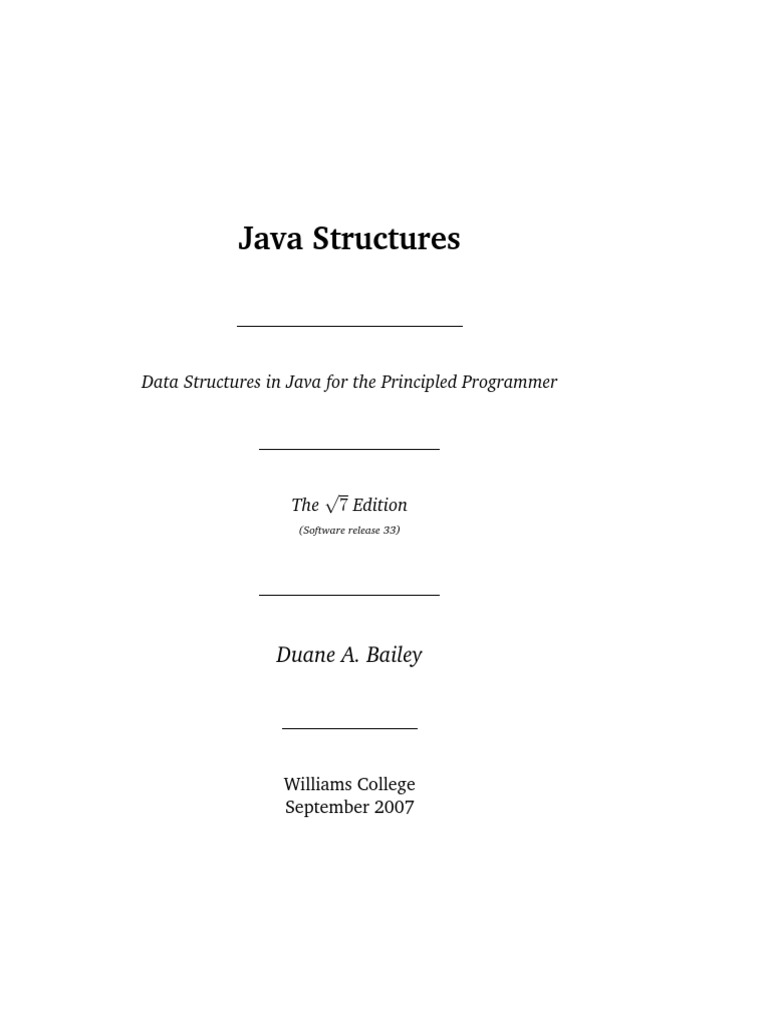 Ebook Duane Data Structure In Java For The Principled Programmer Pdf Method Computer