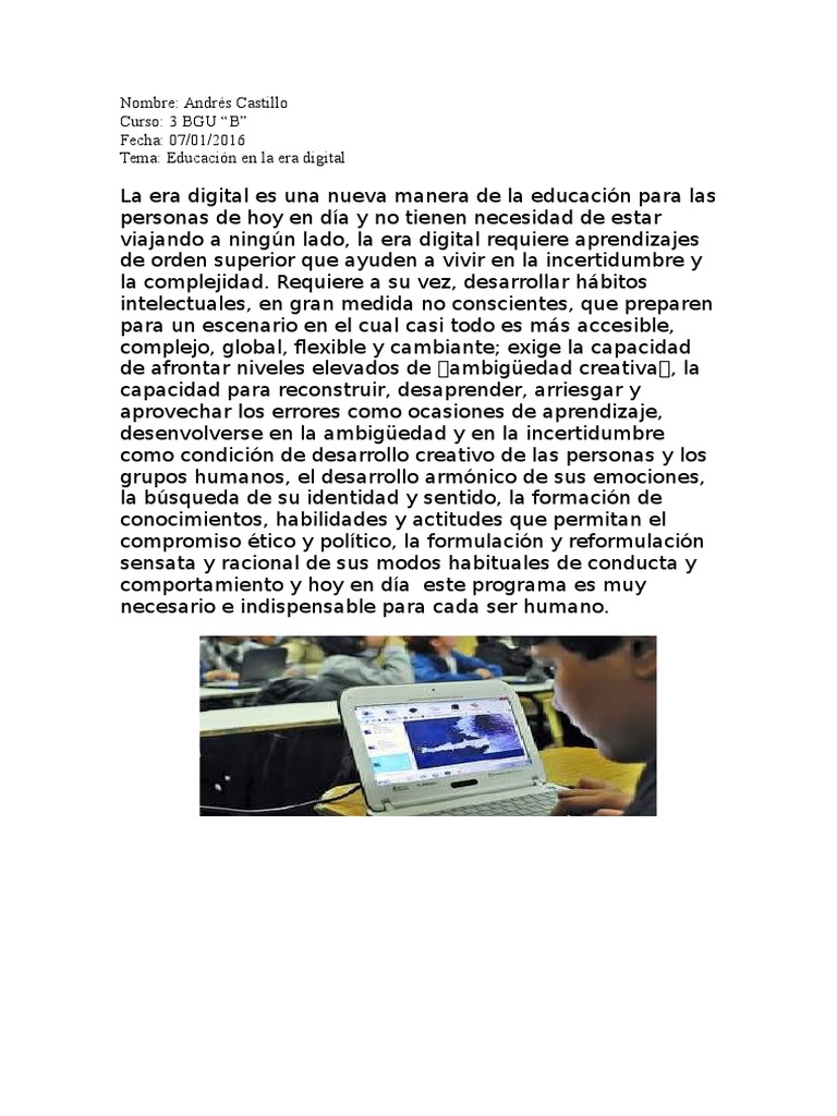 Educarse en La Era Digital | PDF | Crecimiento personal y profesional