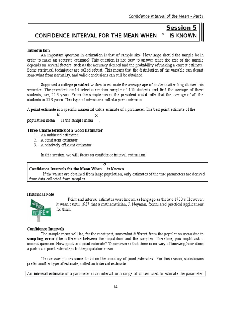 Confidence Intervals for Mean Estimation | PDF | Margin Of Error ...