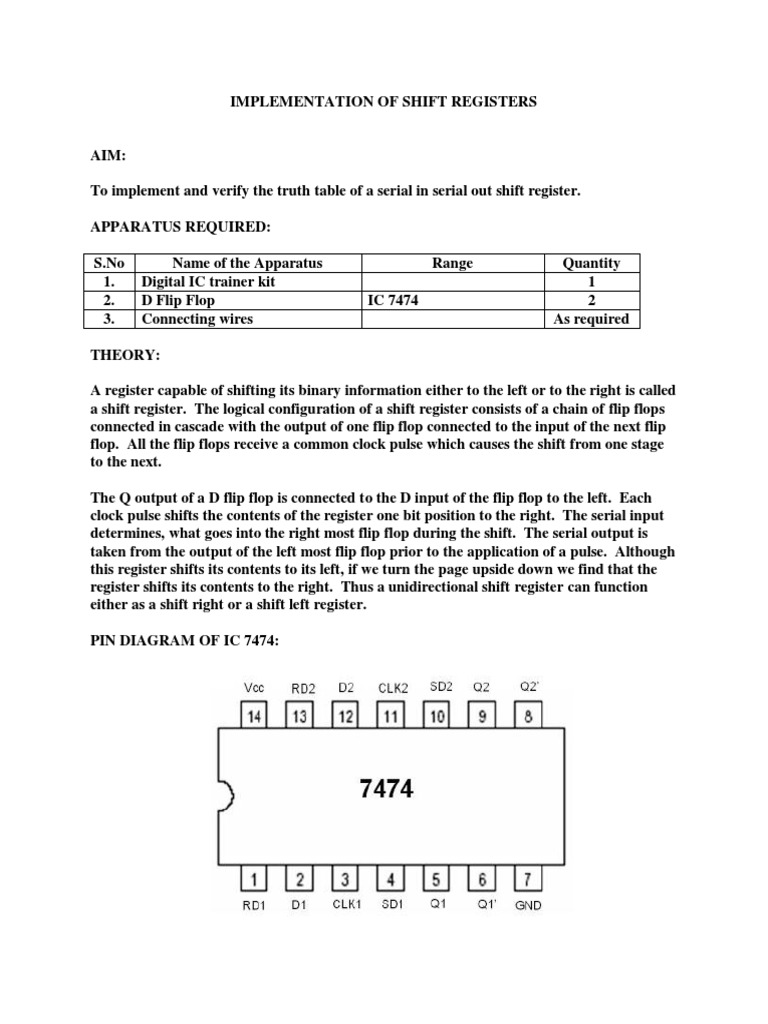 Shift Registers | PDF | Computer Hardware | Digital Electronics