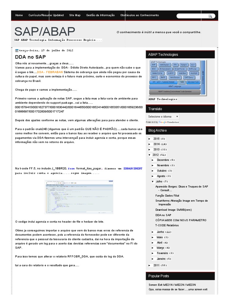 SAP - ABAP - DDA No SAP | PDF | Informática | Programas