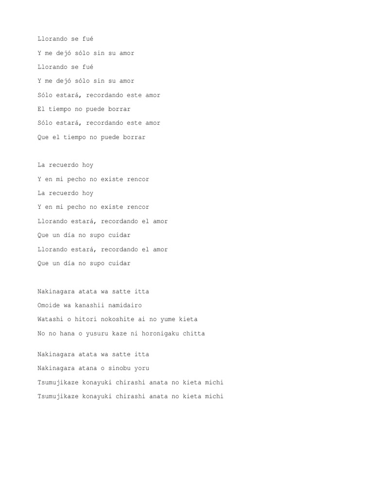 Llorando Se Fue | PDF