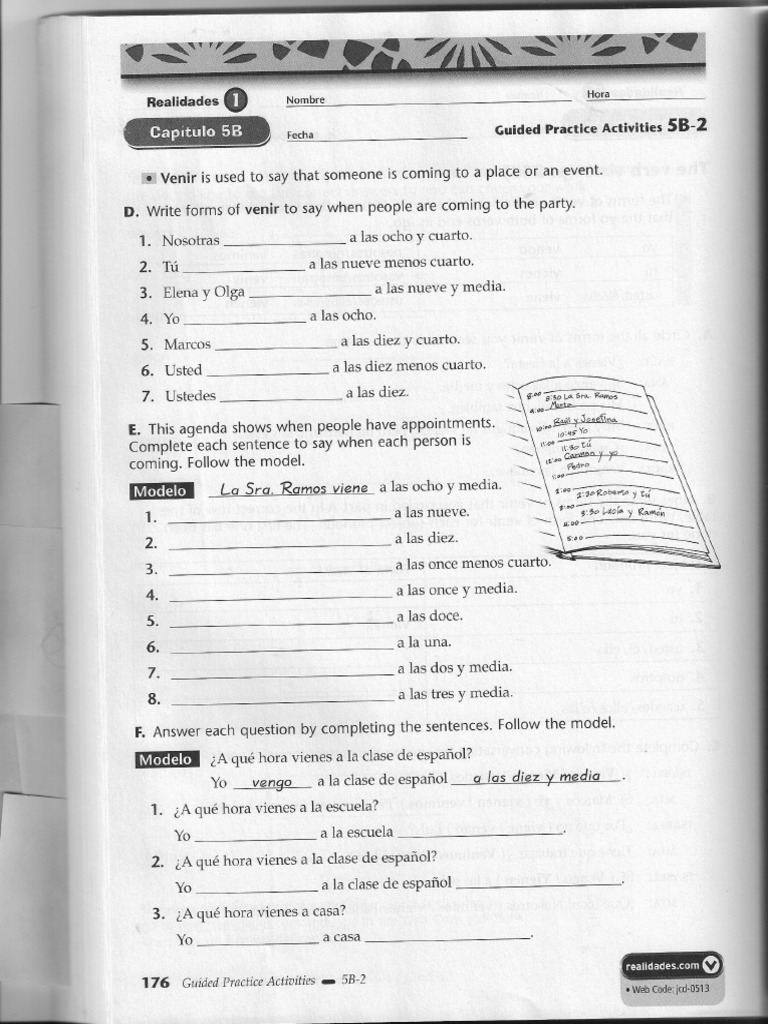 Spanish 5b Workbook | PDF