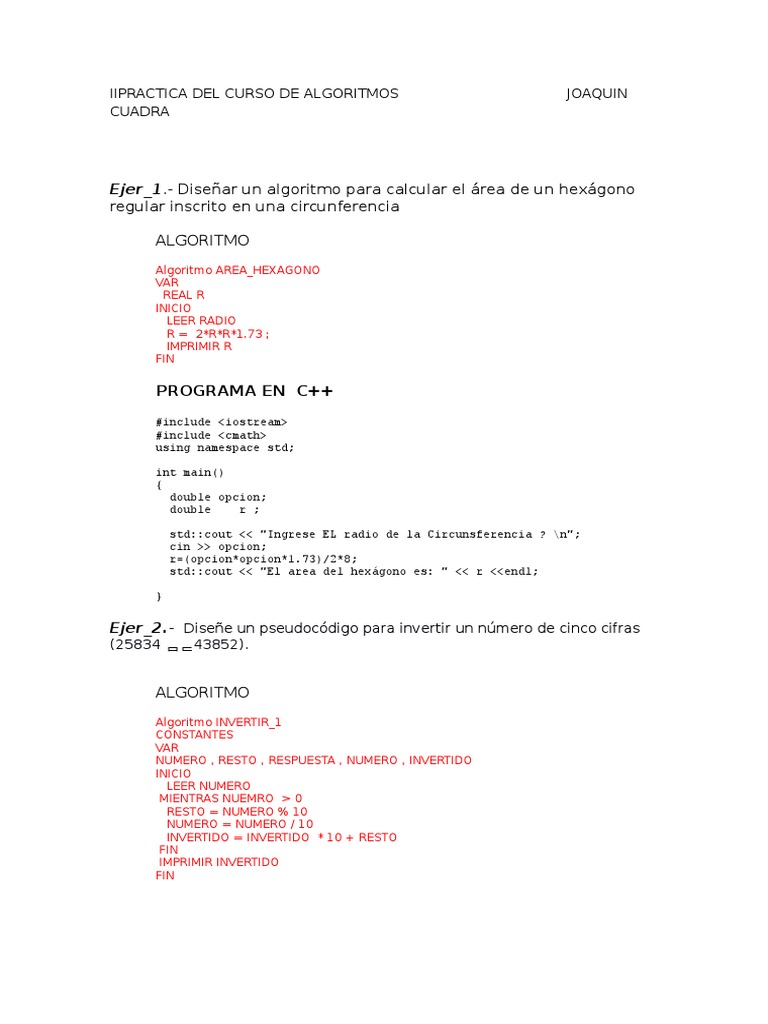 ALGORITMO II Practica - C++ | PDF | C ++ | Algoritmos