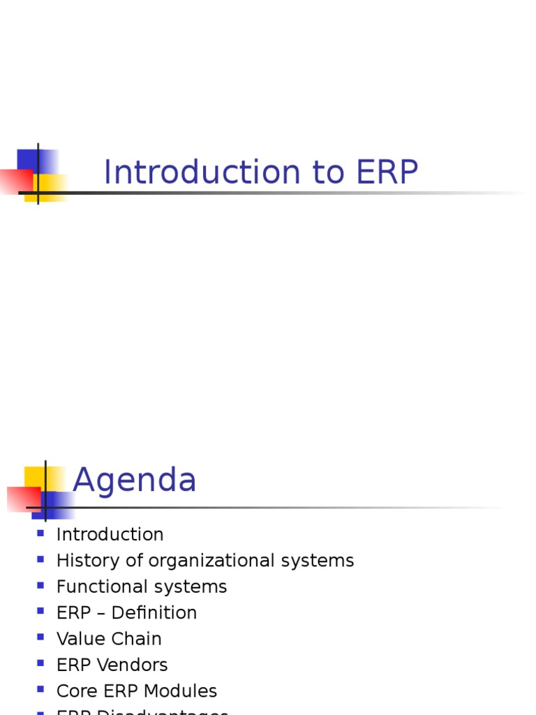 Introduction To ERP | PDF | Enterprise Resource Planning | Business Process