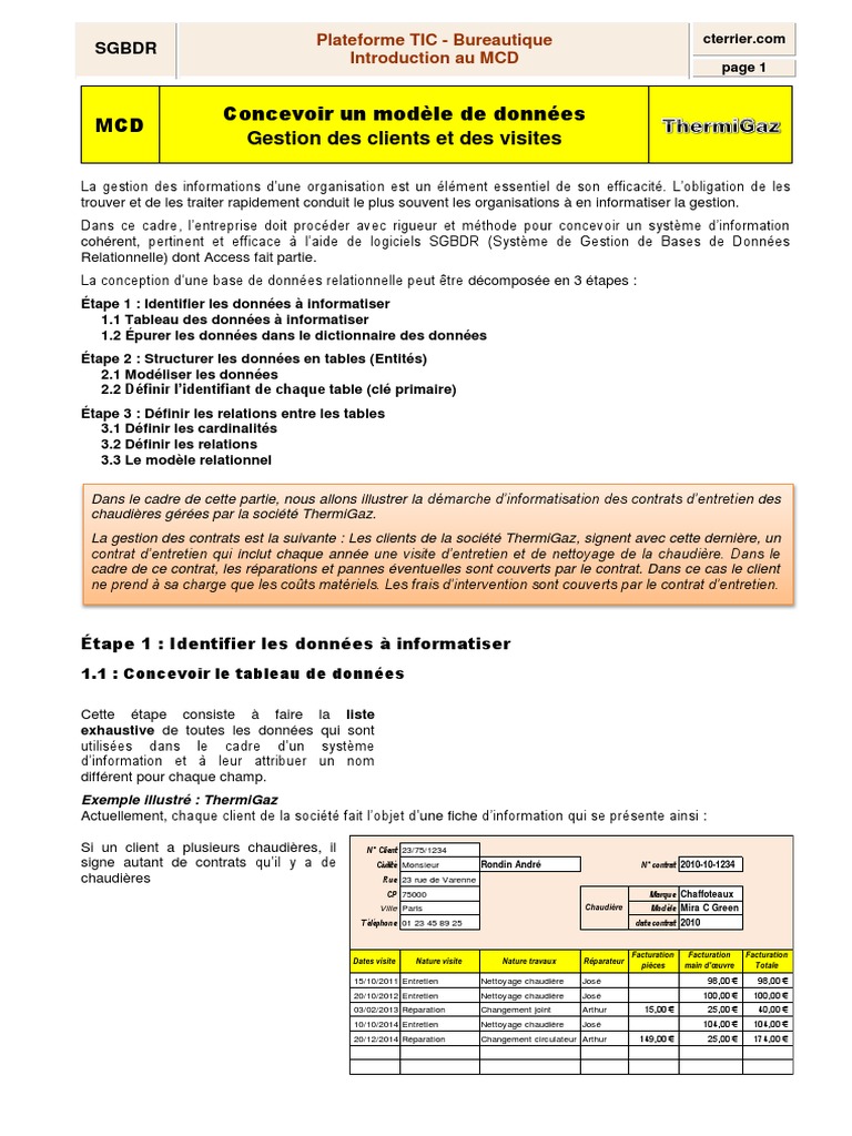 Intro Exercice SGBDR | PDF