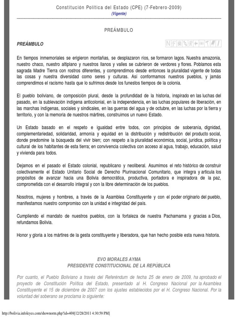 Constitucion Bolivia | PDF
