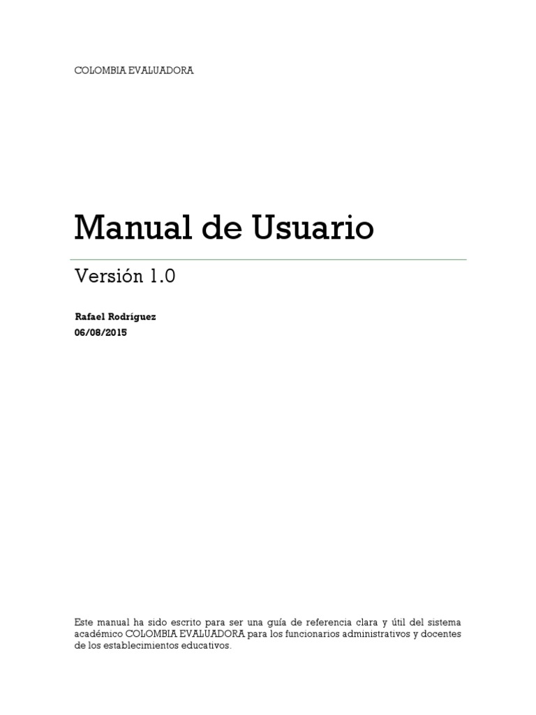 MANUAL ColombiaEvaluadora | PDF | Point and Click | Contraseña