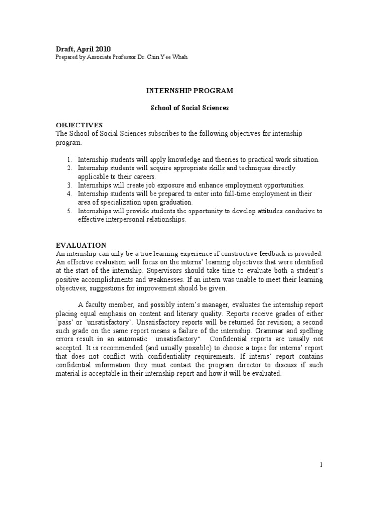 Internship Report Writing Format | PDF | Internship | Job Hunting