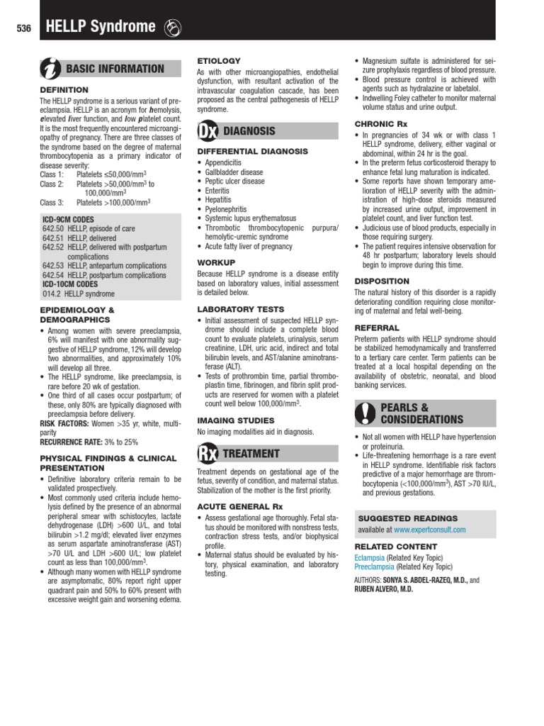 Hellp Syndrome | PDF | Health Sciences | Medical Specialties