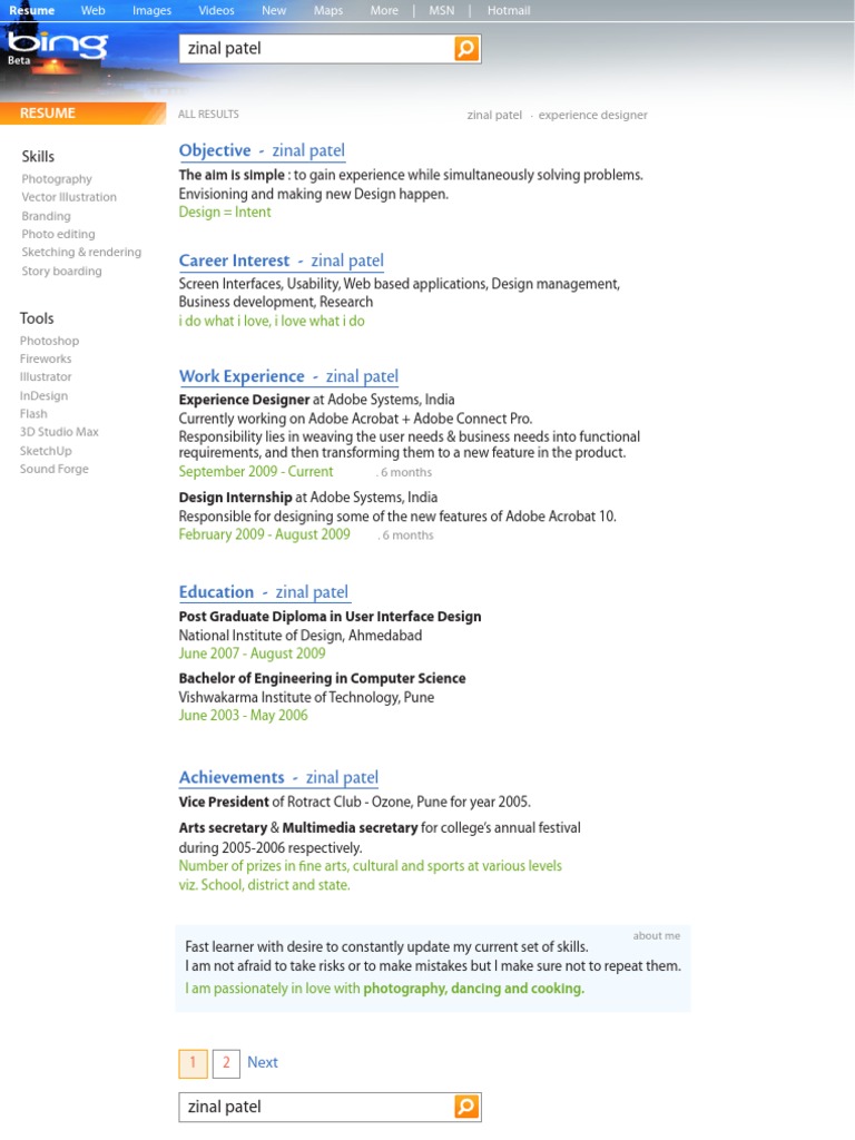 Zinal Patel (Experience Resume) | PDF