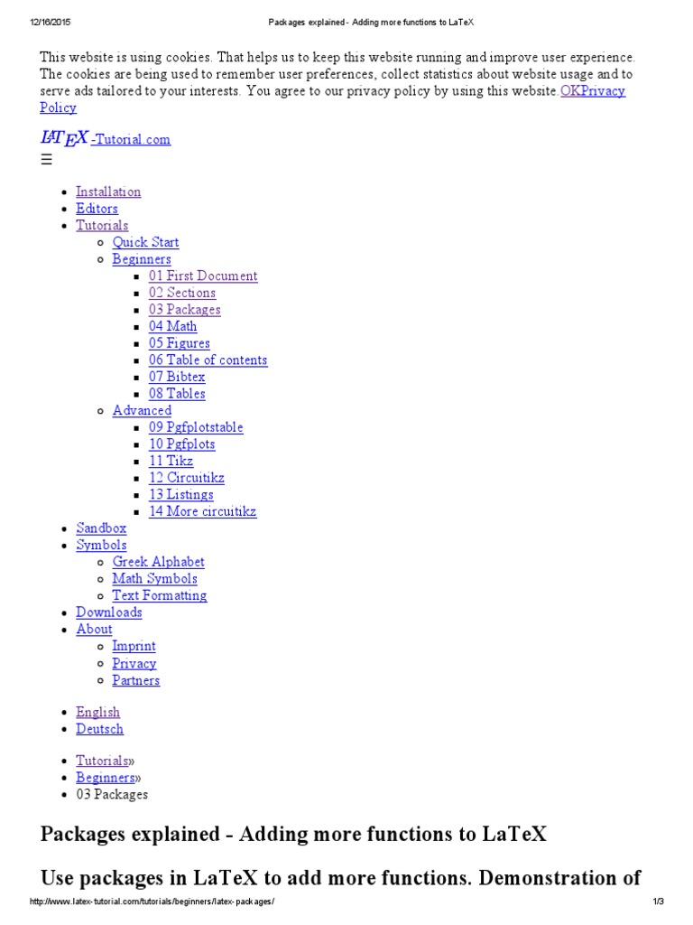 Packages Explained | PDF