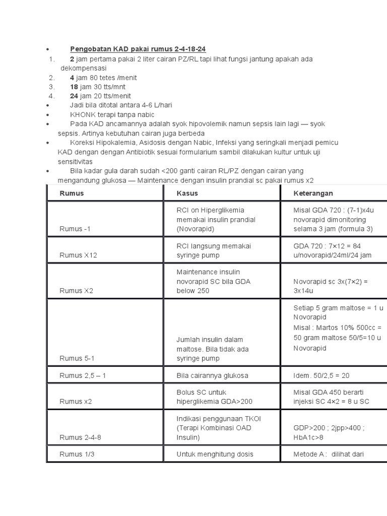 Pengobatan KAD Pakai Rumus 2 | PDF
