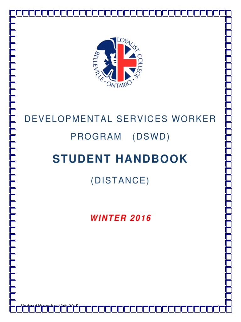 Developmental Services Worker Handbook | PDF | Disability | Academic ...