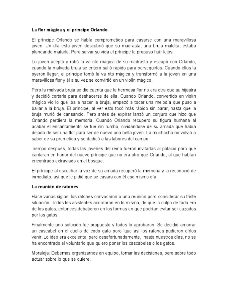 La flor mágica y el príncipe Orlando | PDF