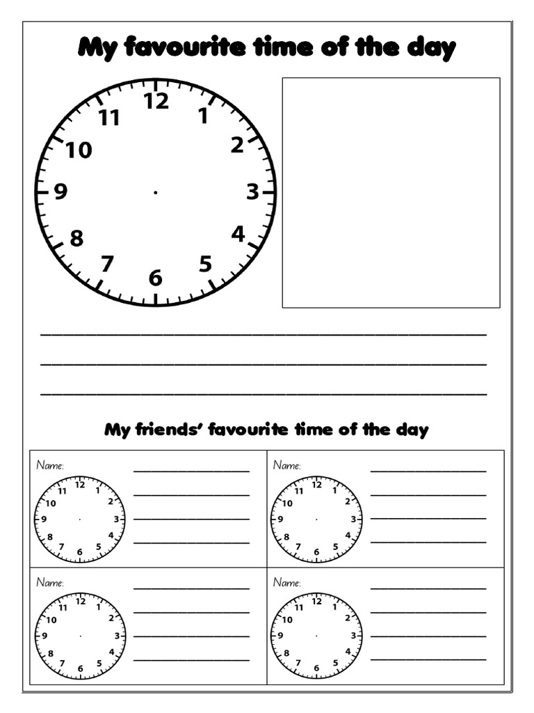 Favorite Times of Day Survey | PDF