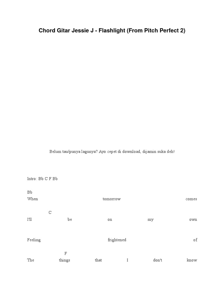 Chord Gitar Jessie J Flash Light | PDF | Flashlight | Optics