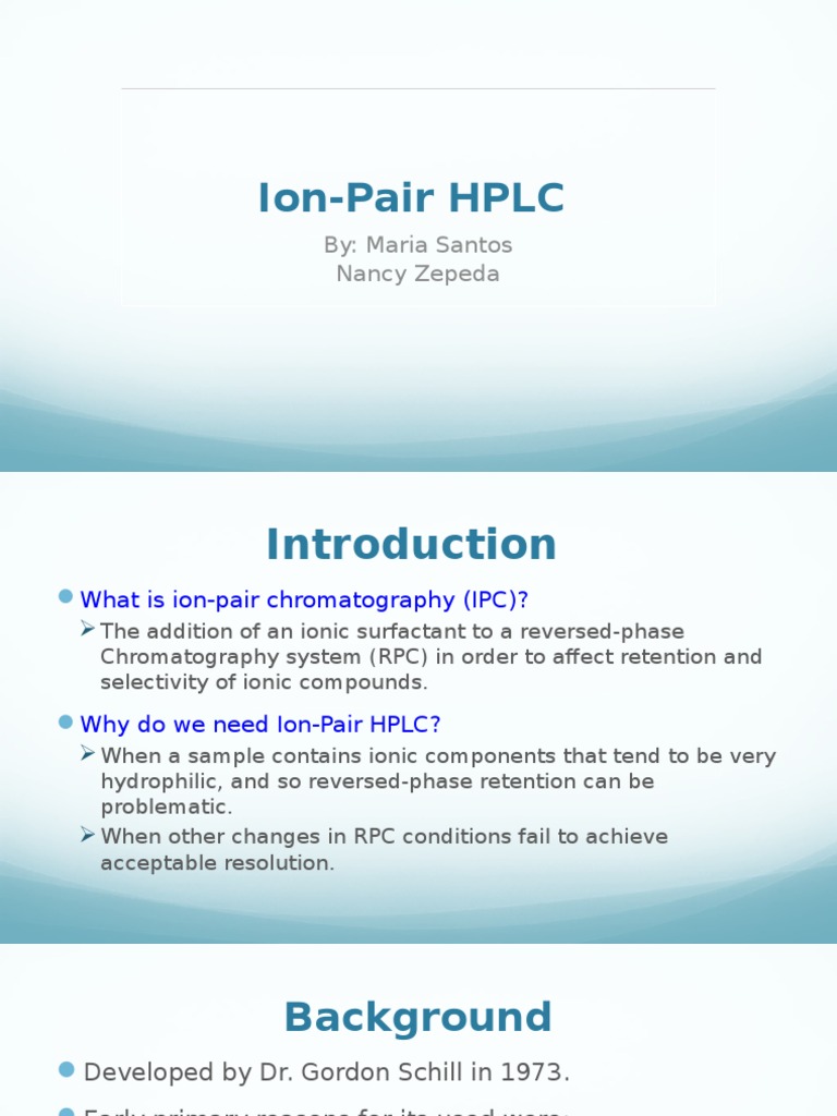 IPC | PDF | Chromatography | High Performance Liquid Chromatography