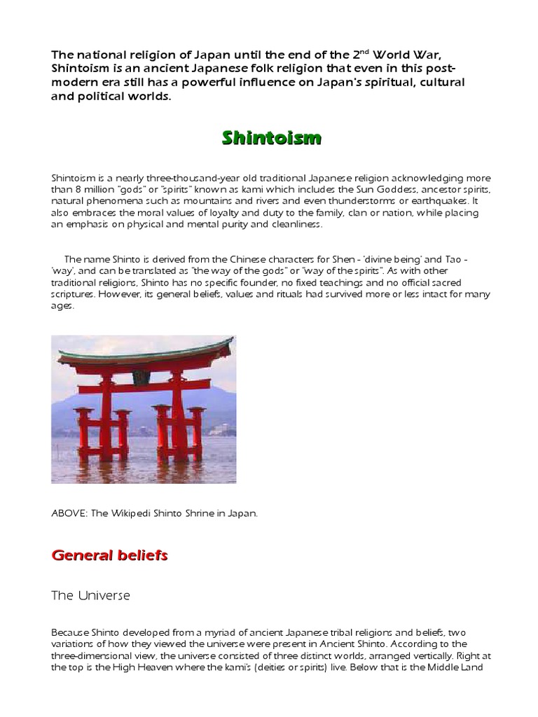 Shintoism | PDF | Shinto | Polytheism
