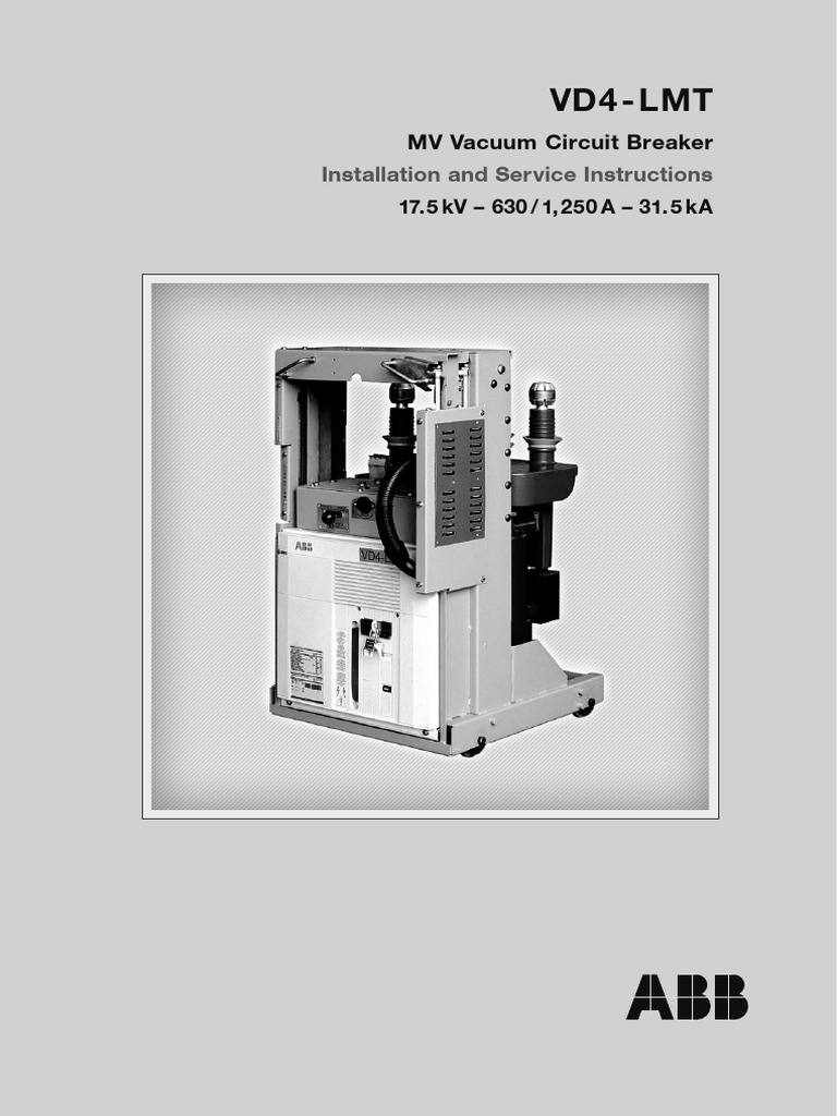 VD4-LMT Circuit Breaker Manual | PDF | Electrical Connector ...
