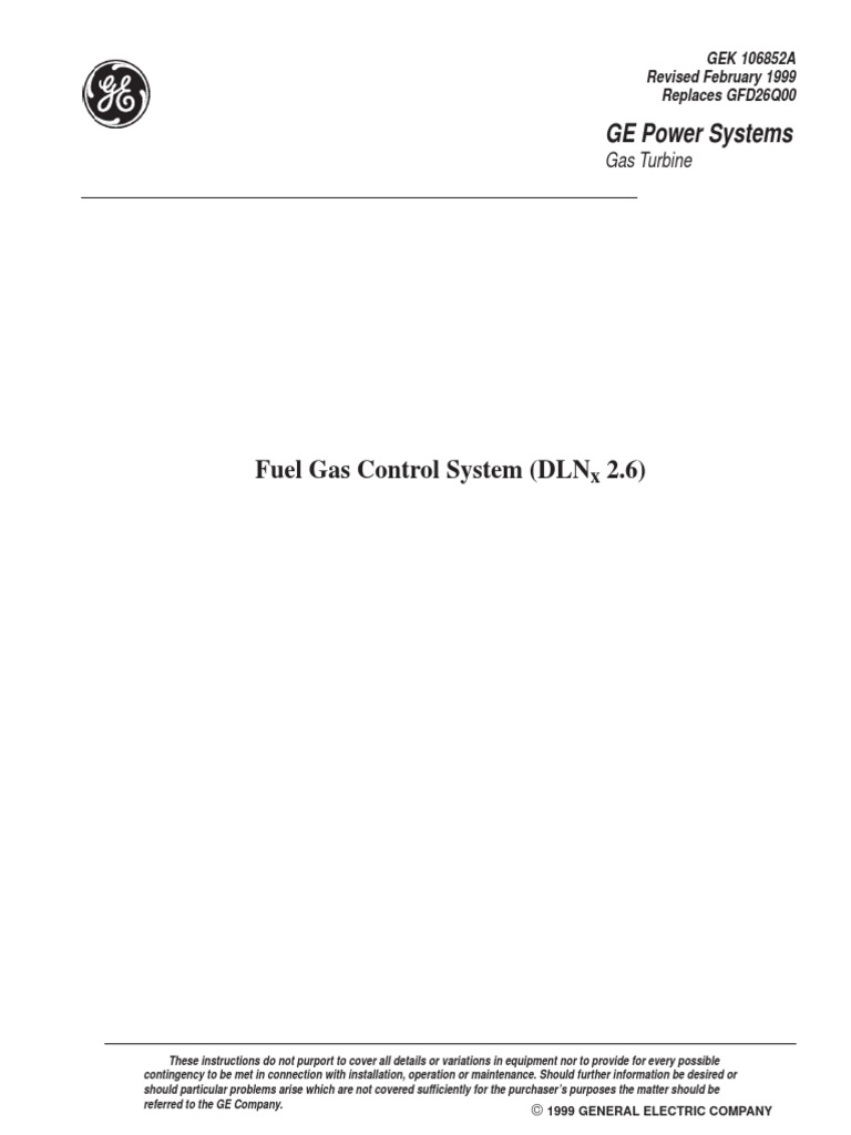 Gek 106852a | PDF | Valve | Control System