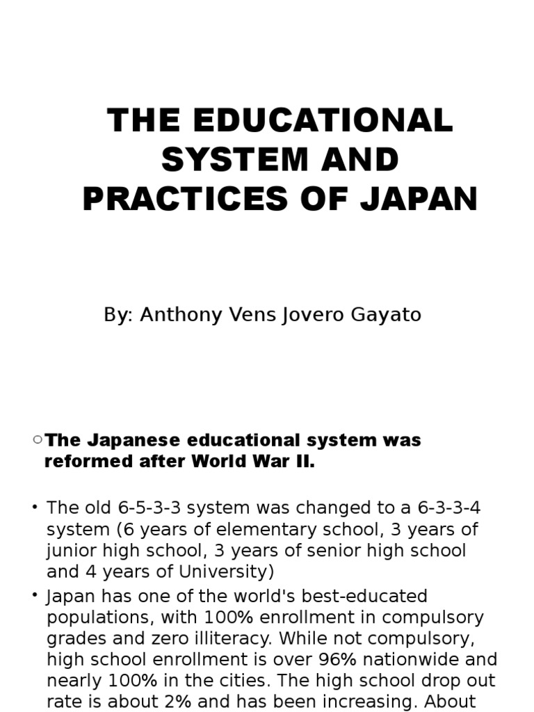 Overview of Japan's Education System | PDF | Language Arts & Discipline ...